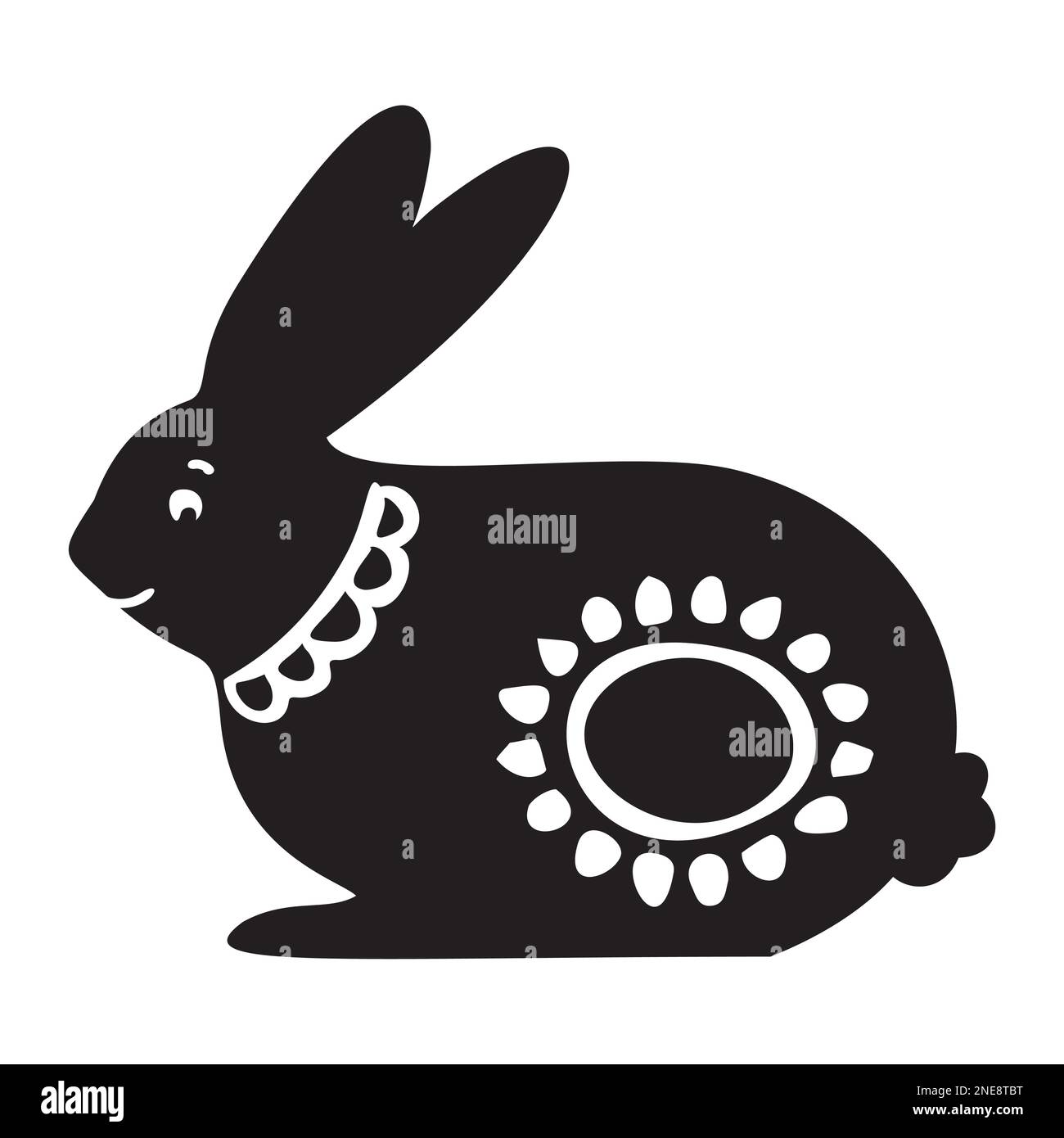 Cute easter bunny cartoon clipart. Vector rabbit motif Stock Vector ...