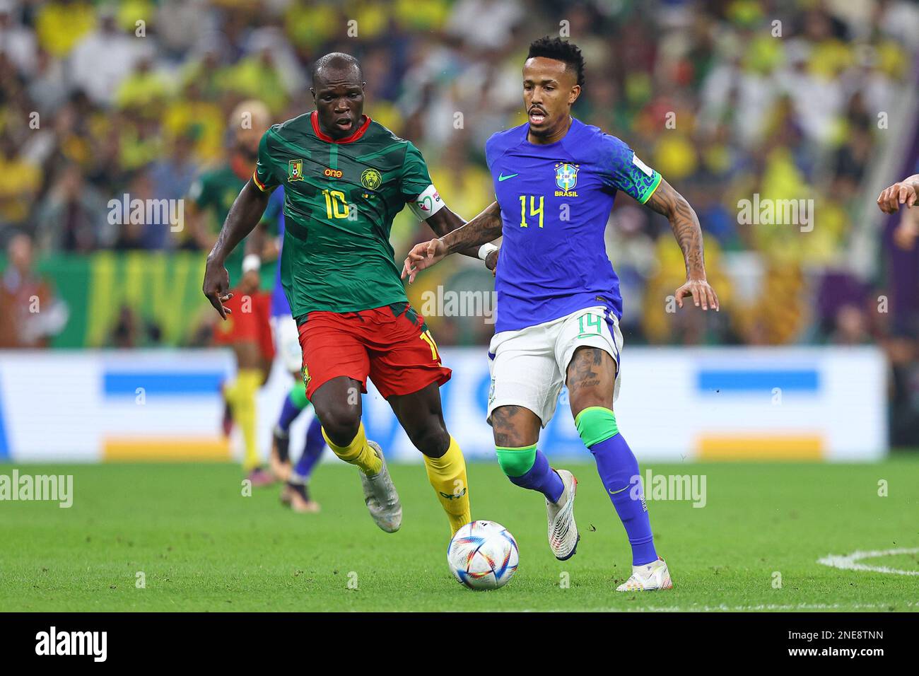 LUSAIL CITY, QATAR - DECEMBER 02: Vincent Aboubakar, Eder Militao ...
