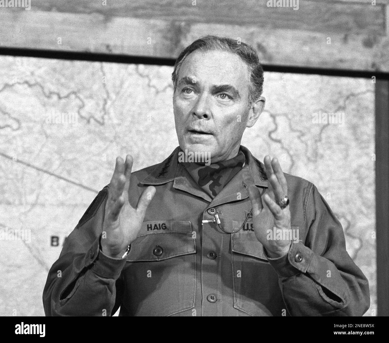 General Alexander M. Haig, Supreme Allied Commander Europe, during ...