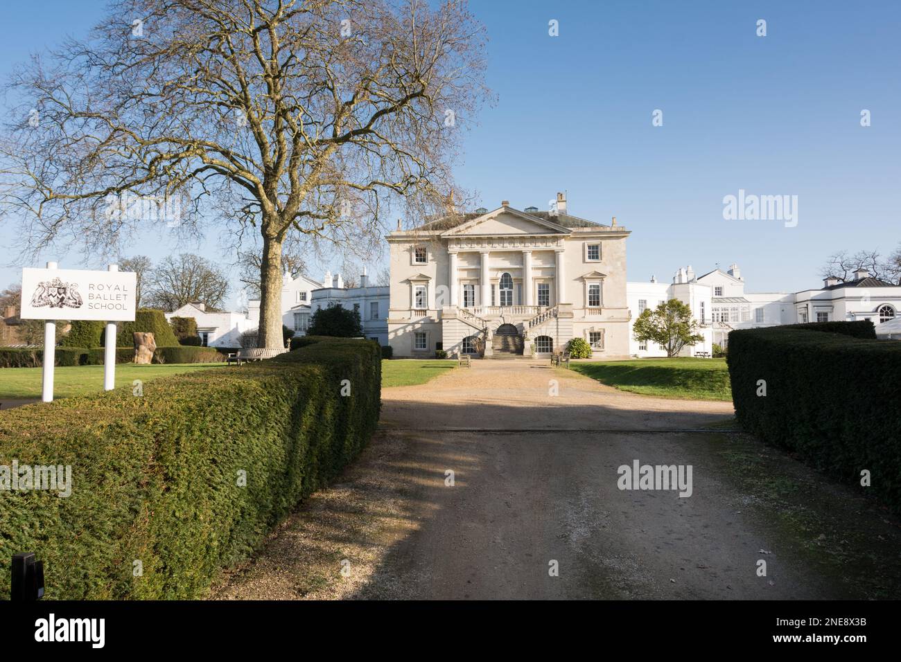 Entrance to The Royal Ballet School, White Lodge, Richmond Park, London, TW10, England, UK Stock ...