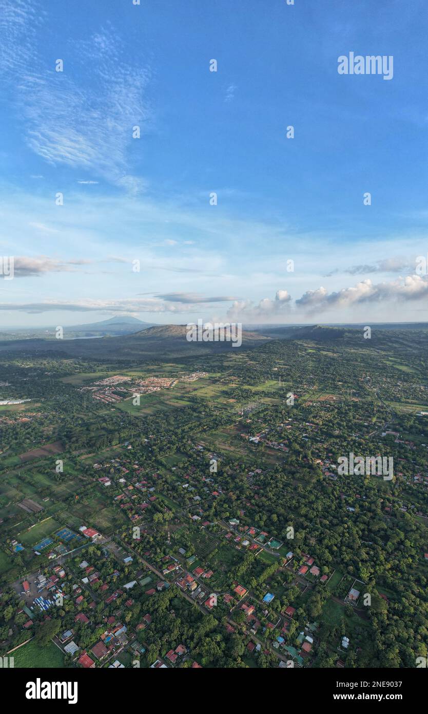 Nicaragua volcano landscape vertical aerial view Stock Photo - Alamy