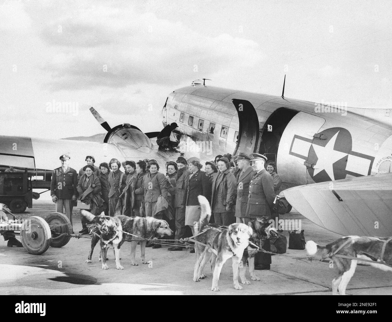 A planeful of WACs taxied onto the landing field at the Air Transport ...