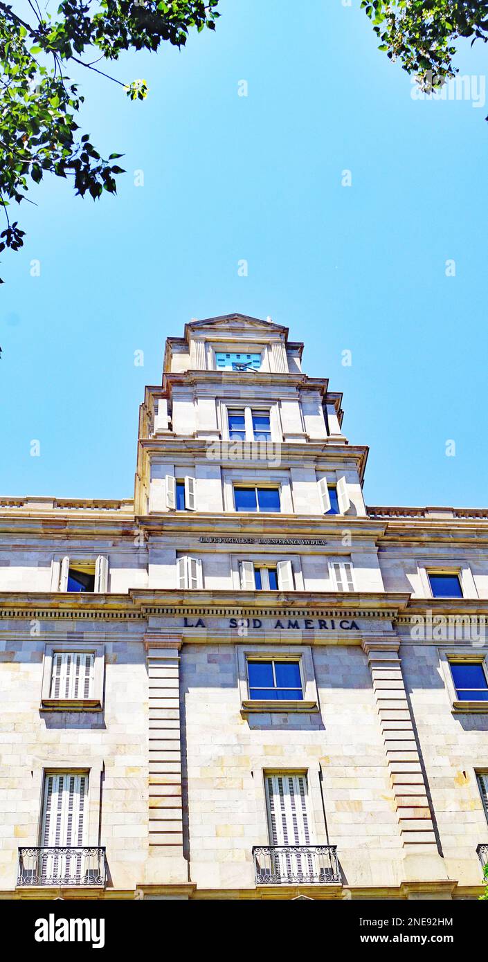 Classic Catalan architecture buildings in Barcelona, Catalunya, Spain ...