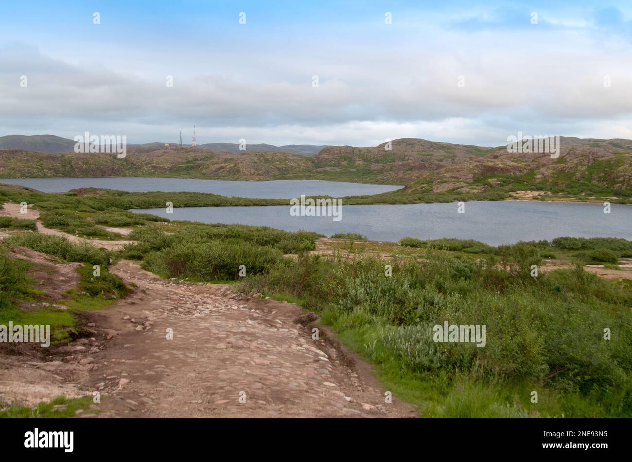 Summer landscape with lake, rocks and forest Stock Photo - Alamy