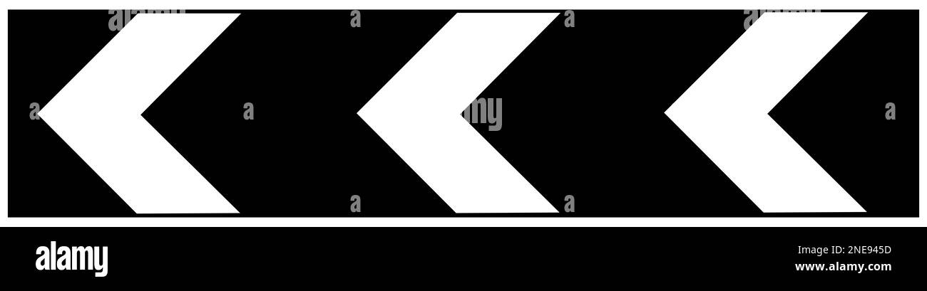 Sharp deviation of route to the left British road sign Stock Photo - Alamy