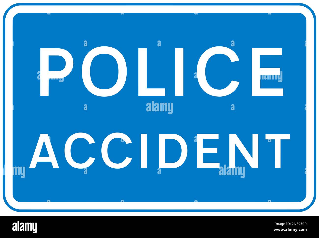 Police accident British road sign Stock Photo - Alamy