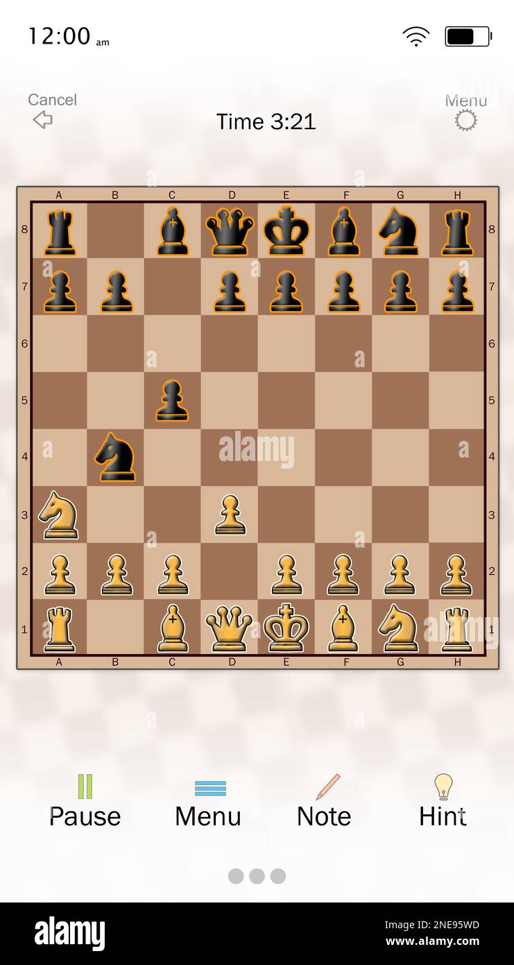 Online chess for smartphone and computer, illustration Stock Photo - Alamy
