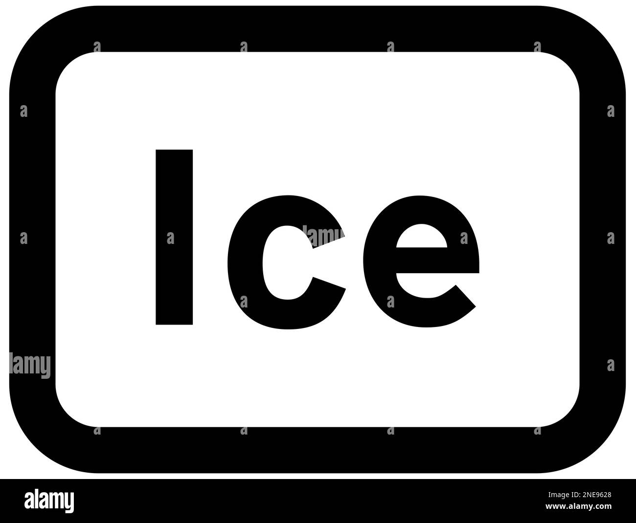 Ice British road sign Stock Photo - Alamy