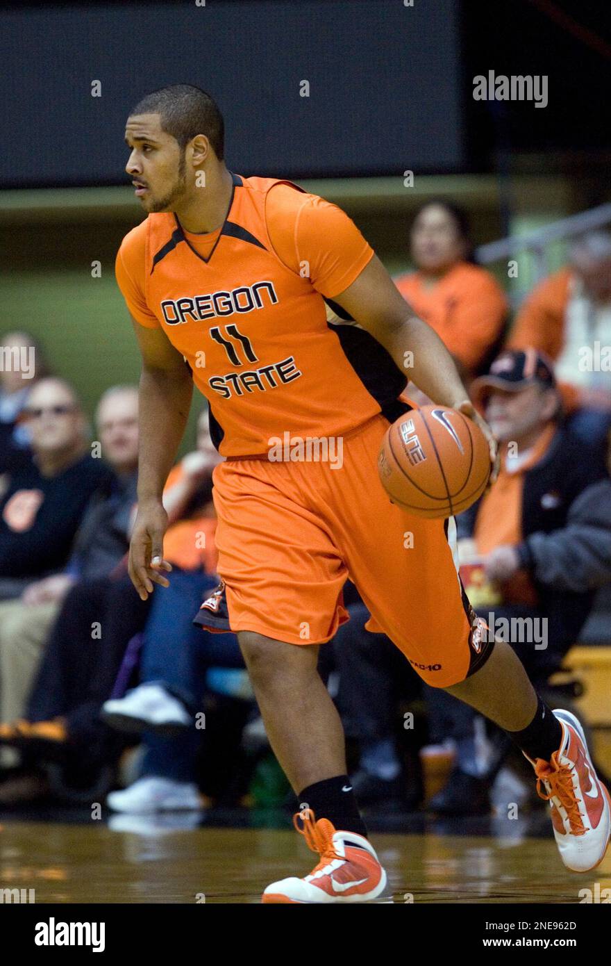 Oregon State forward Joe Burton is shown during the first half of their ...