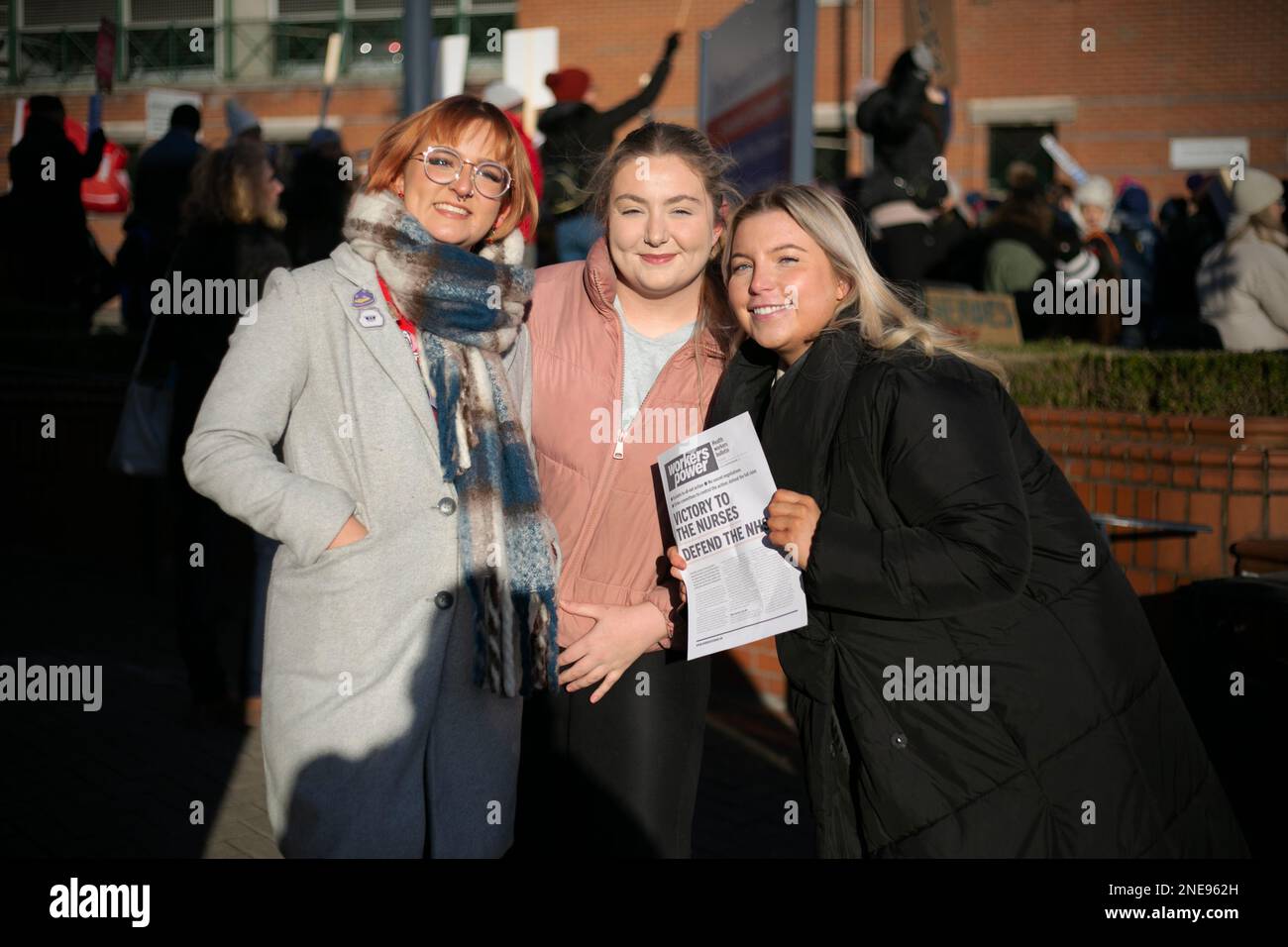 Third year student nurses (L-R) Lizzy Wave, Charlotte Webb and Megan ...