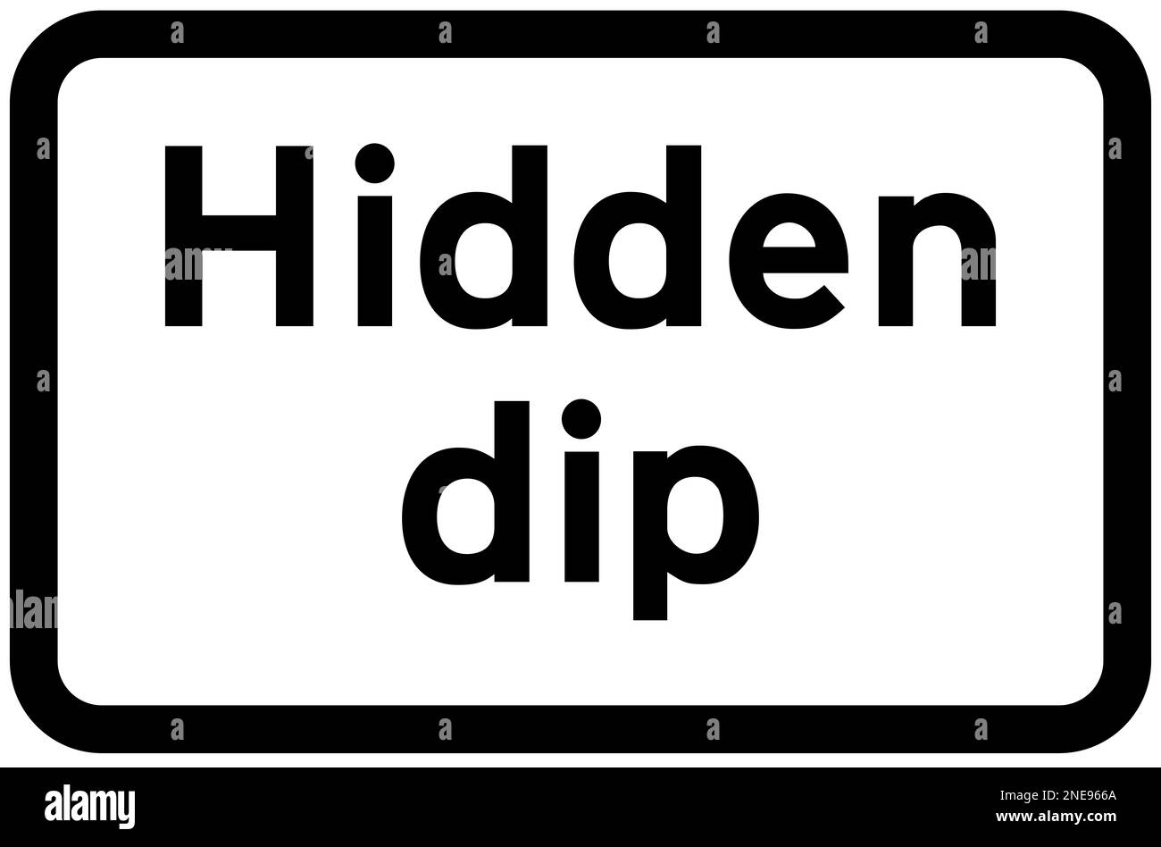 Hidden dip road sign Cut Out Stock Images & Pictures - Alamy