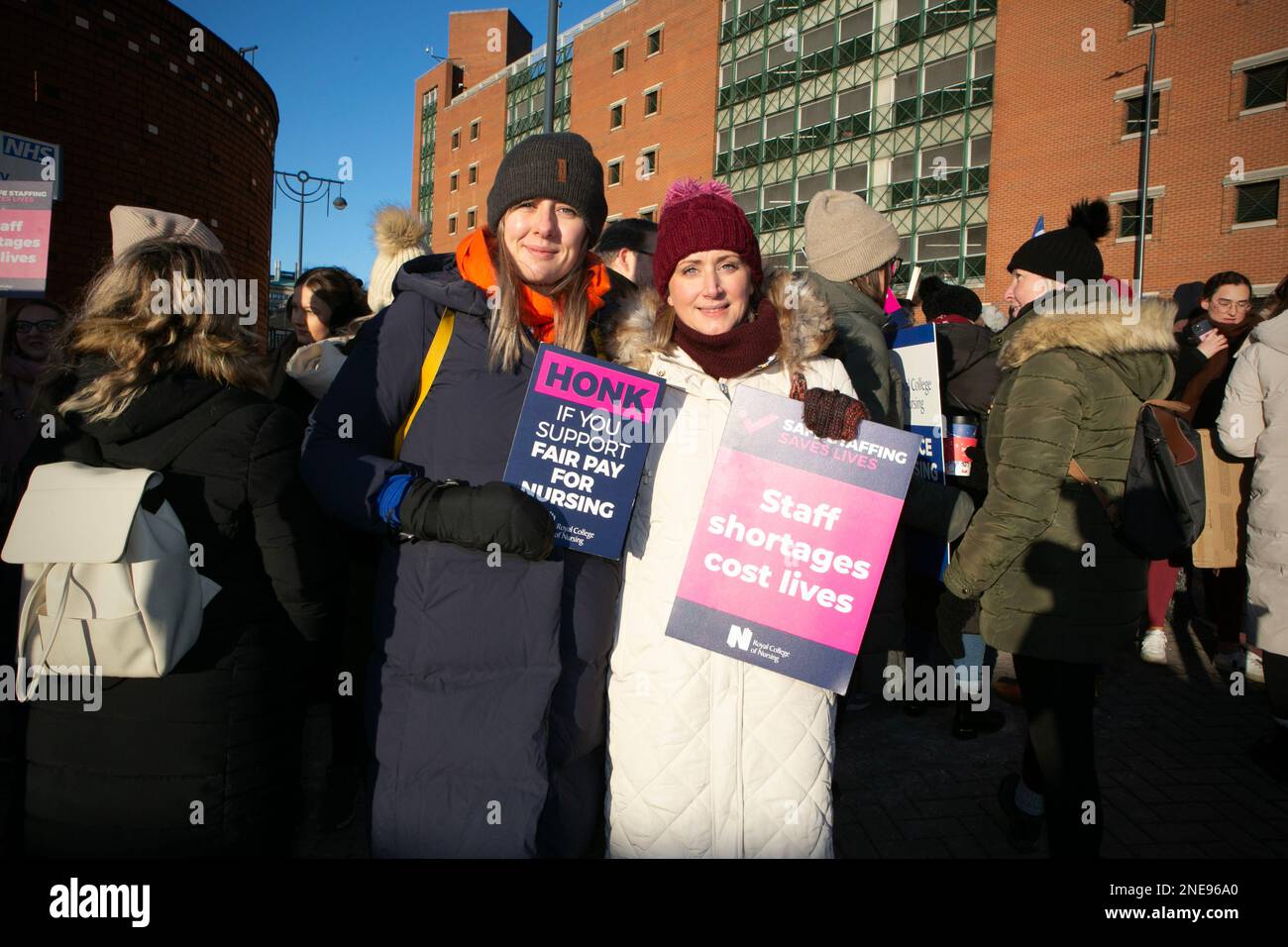 Nurses Ella Savage (left) and Jenny France joining fellow Nurses ...