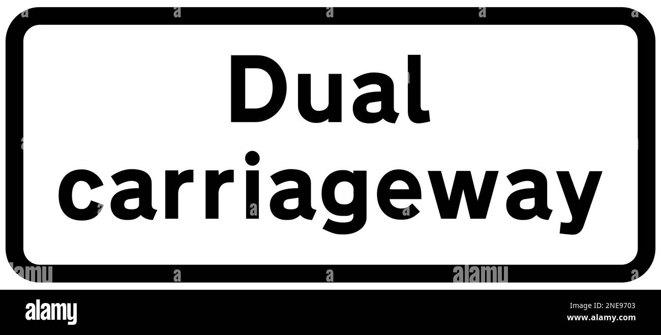 Dual carriageway sign hi-res stock photography and images - Alamy