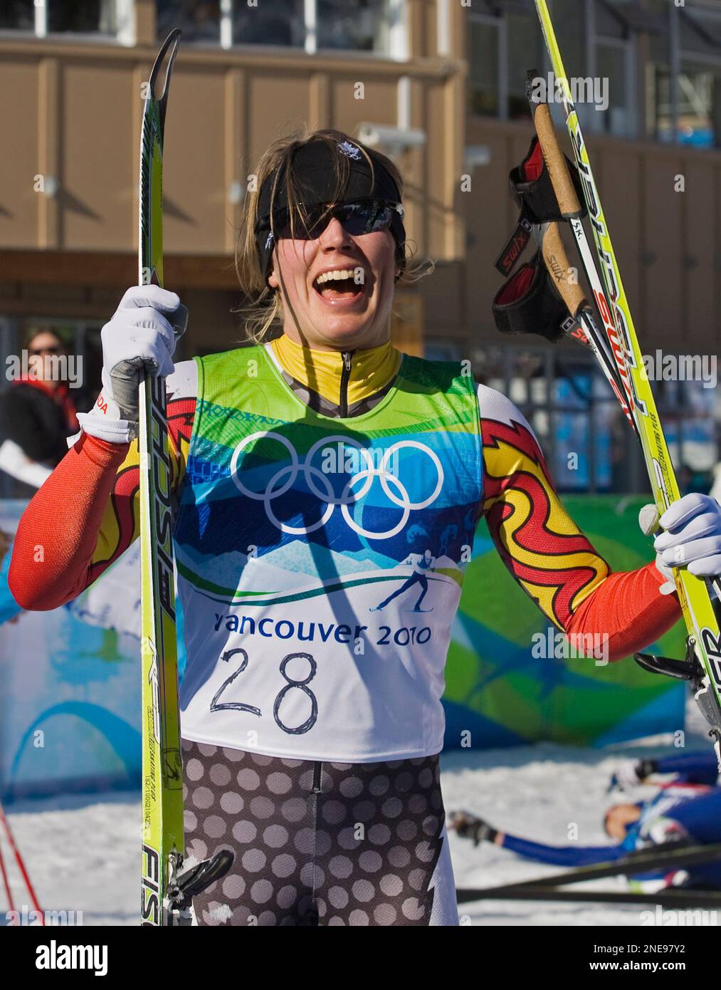 Canada's Sara Renner sports a big smile after her 10th place finish in ...
