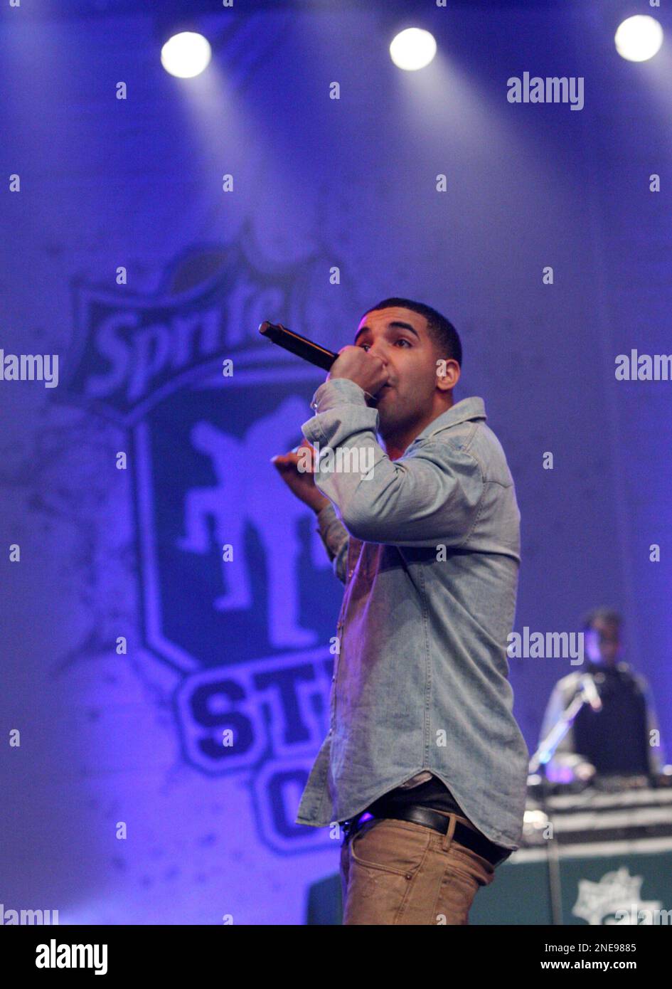 Hip hop artist Drake performs during the Sprite Step Off National ...