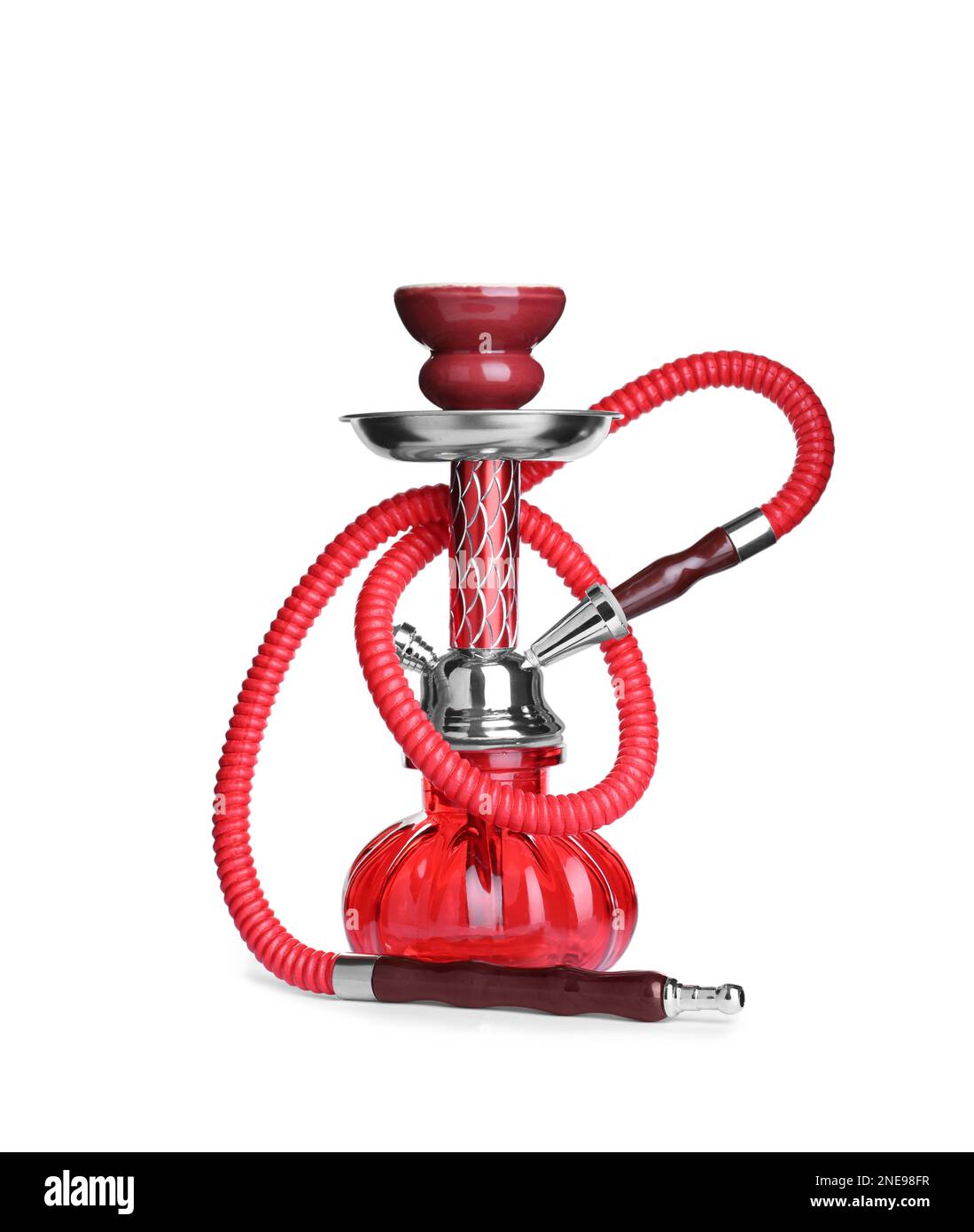 New modern red hookah isolated on white Stock Photo - Alamy