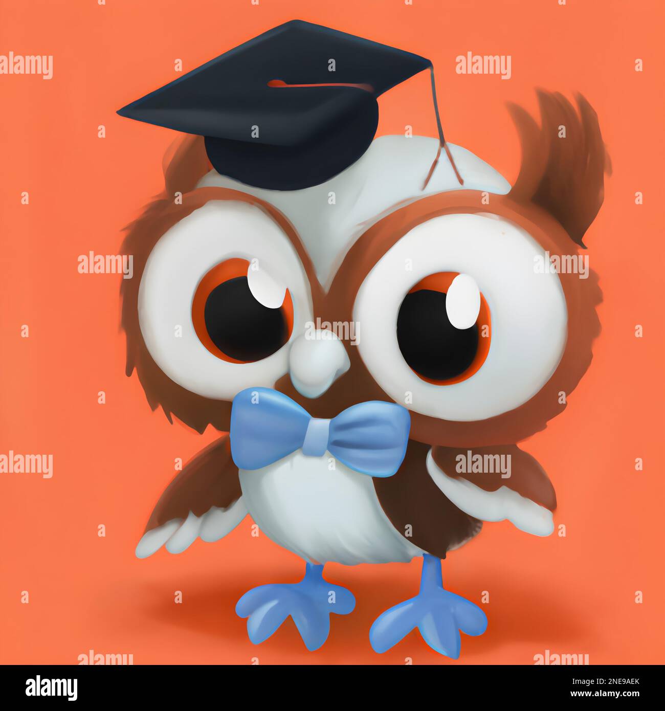 Cute cartoon wise owl wearing hi-res stock photography and images - Alamy