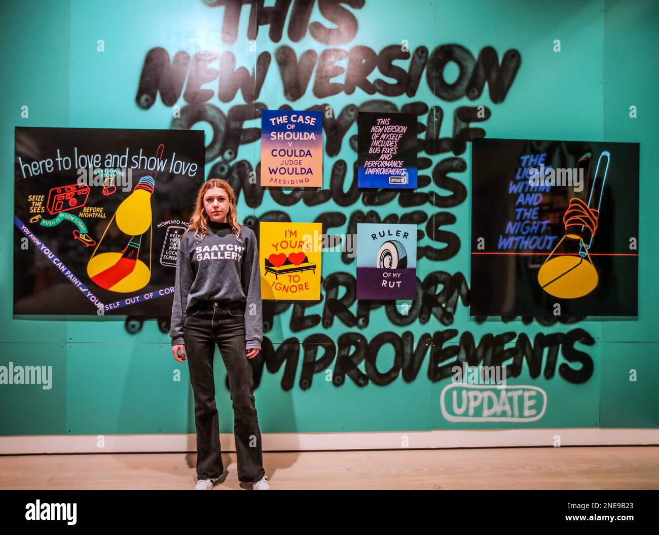 London UK 16 February 2023 Stephen ESPO Powers, Curated by graffiti ...