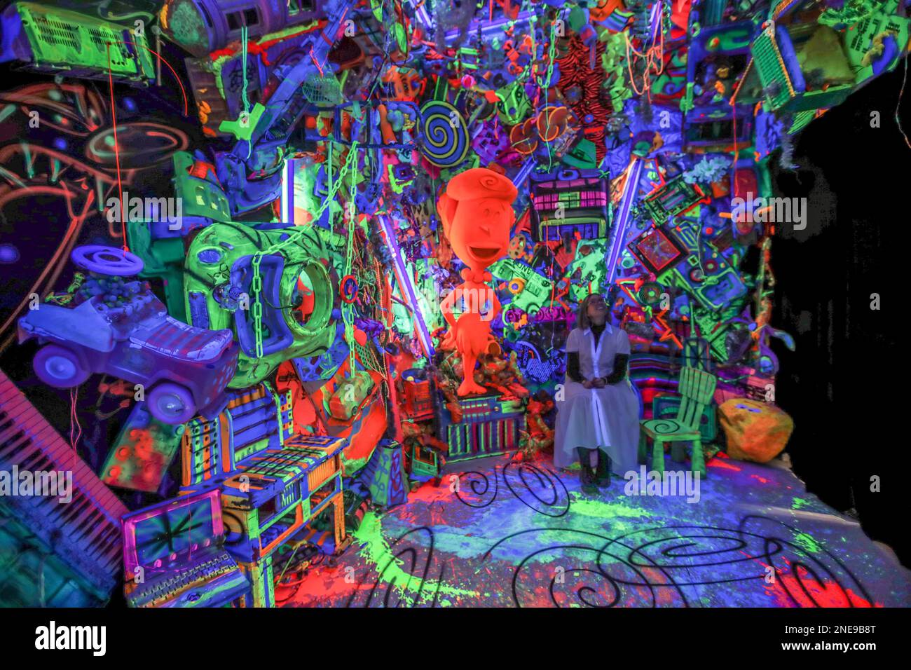 London UK 16 February 2023 Cosmic Room Curated by graffiti historian ...