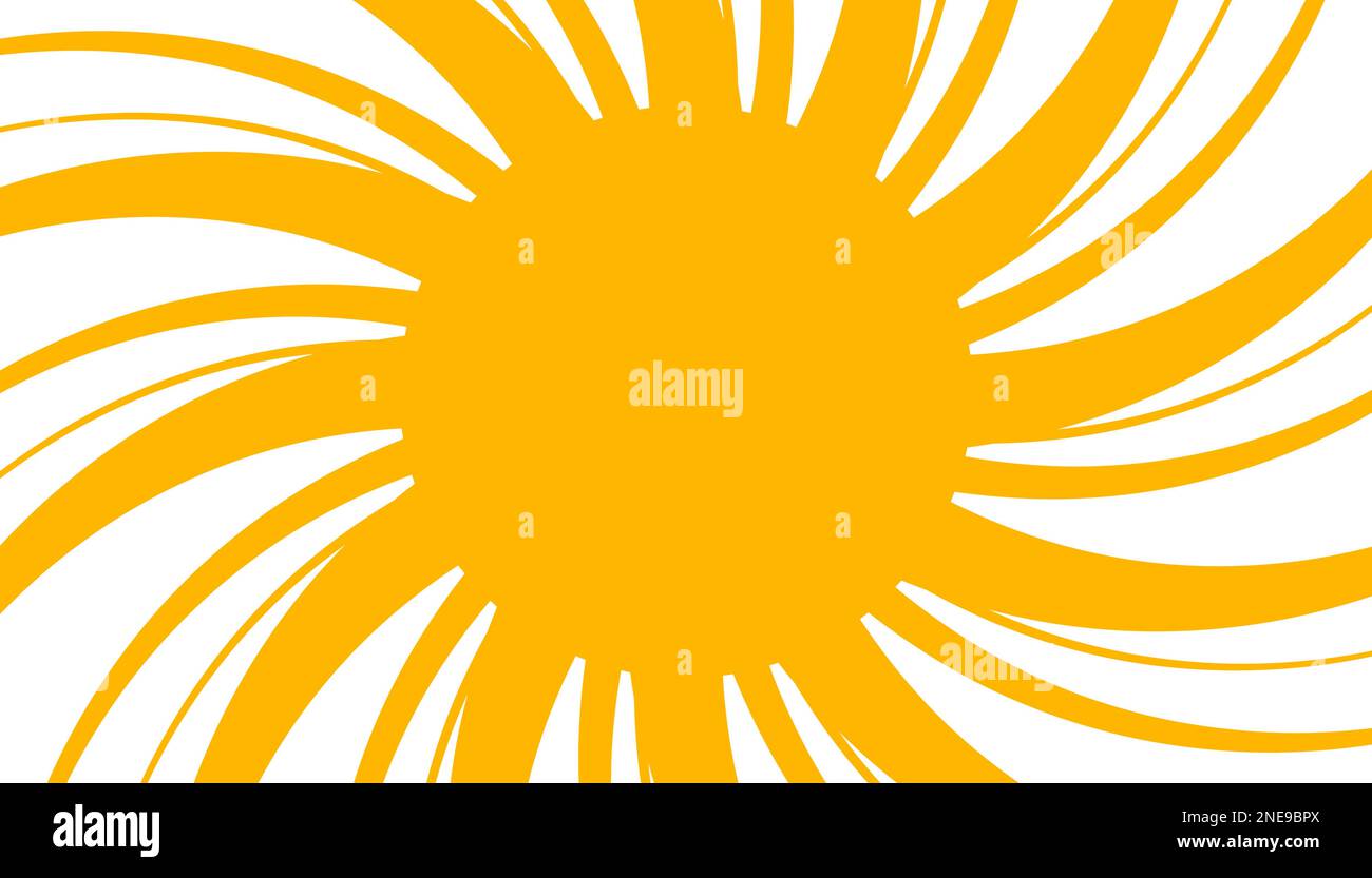 Retro banner with sun and rays in style of 70s. Sunburst, sunrise ...