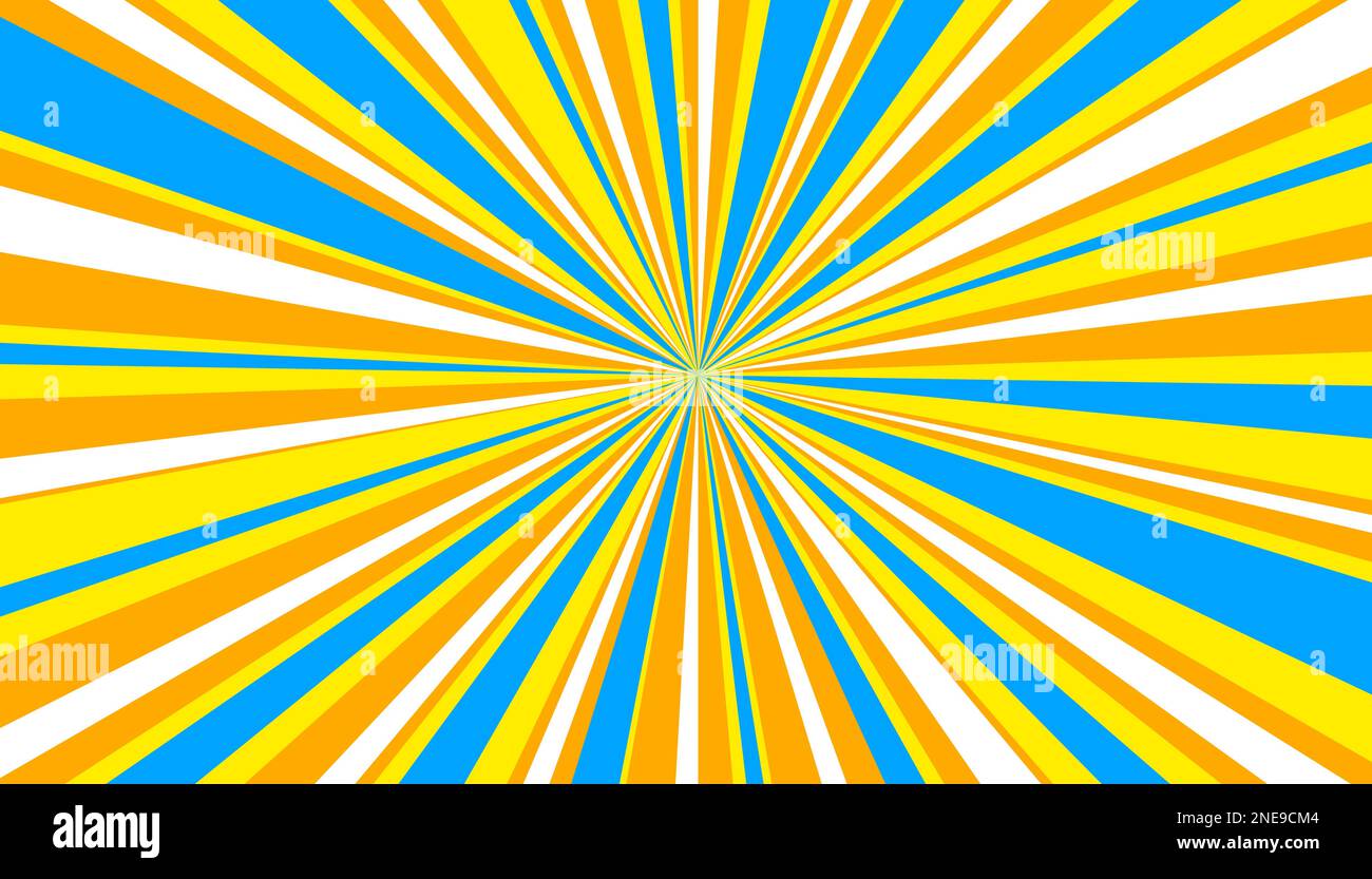 Retro banner with sun and rays in style of 70s. Sunburst, sunrise ...