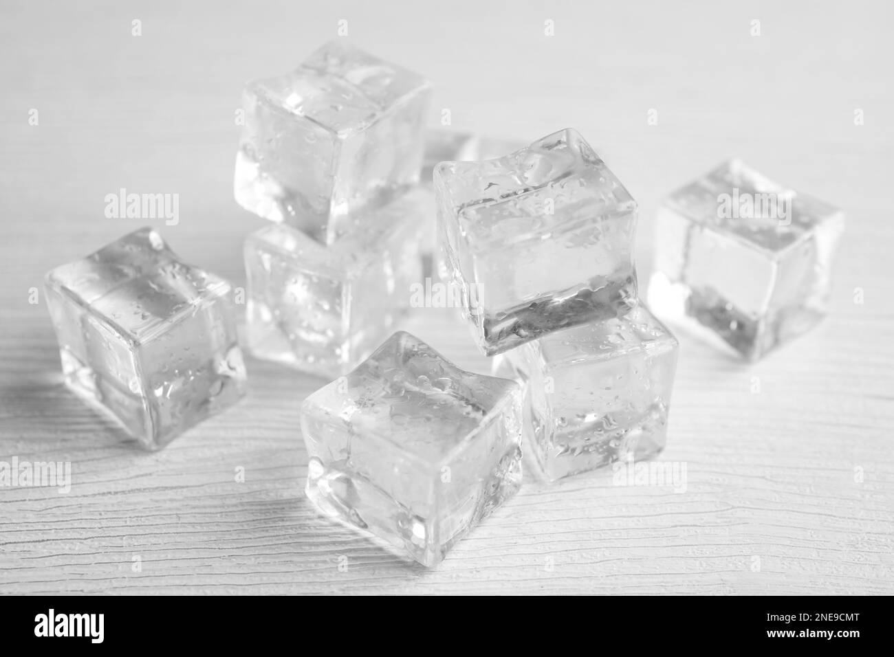 Glass of water ice cold drip Black and White Stock Photos & Images - Alamy