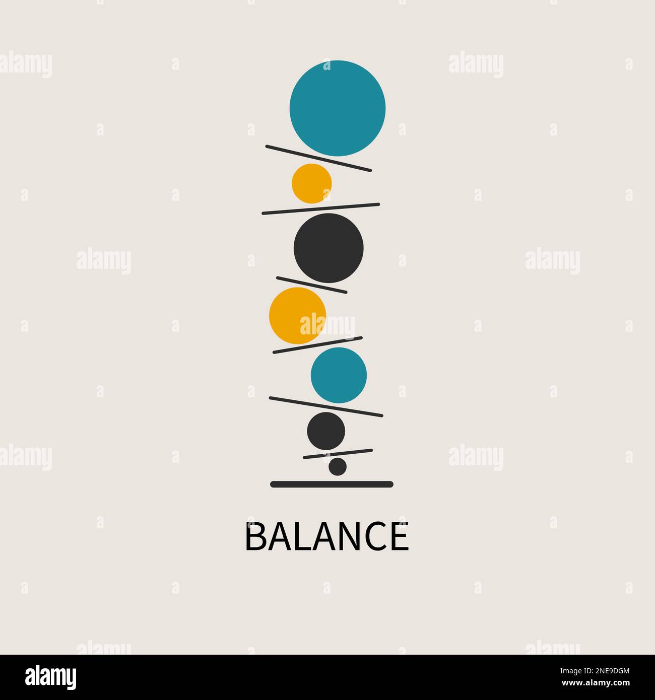 Balance symbol. Harmony sign. Logo stability. Wellbeing concept ...