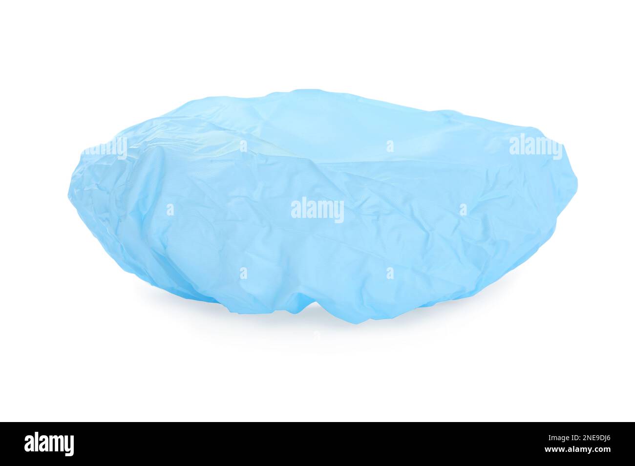 Light blue waterproof shower cap isolated on white Stock Photo - Alamy