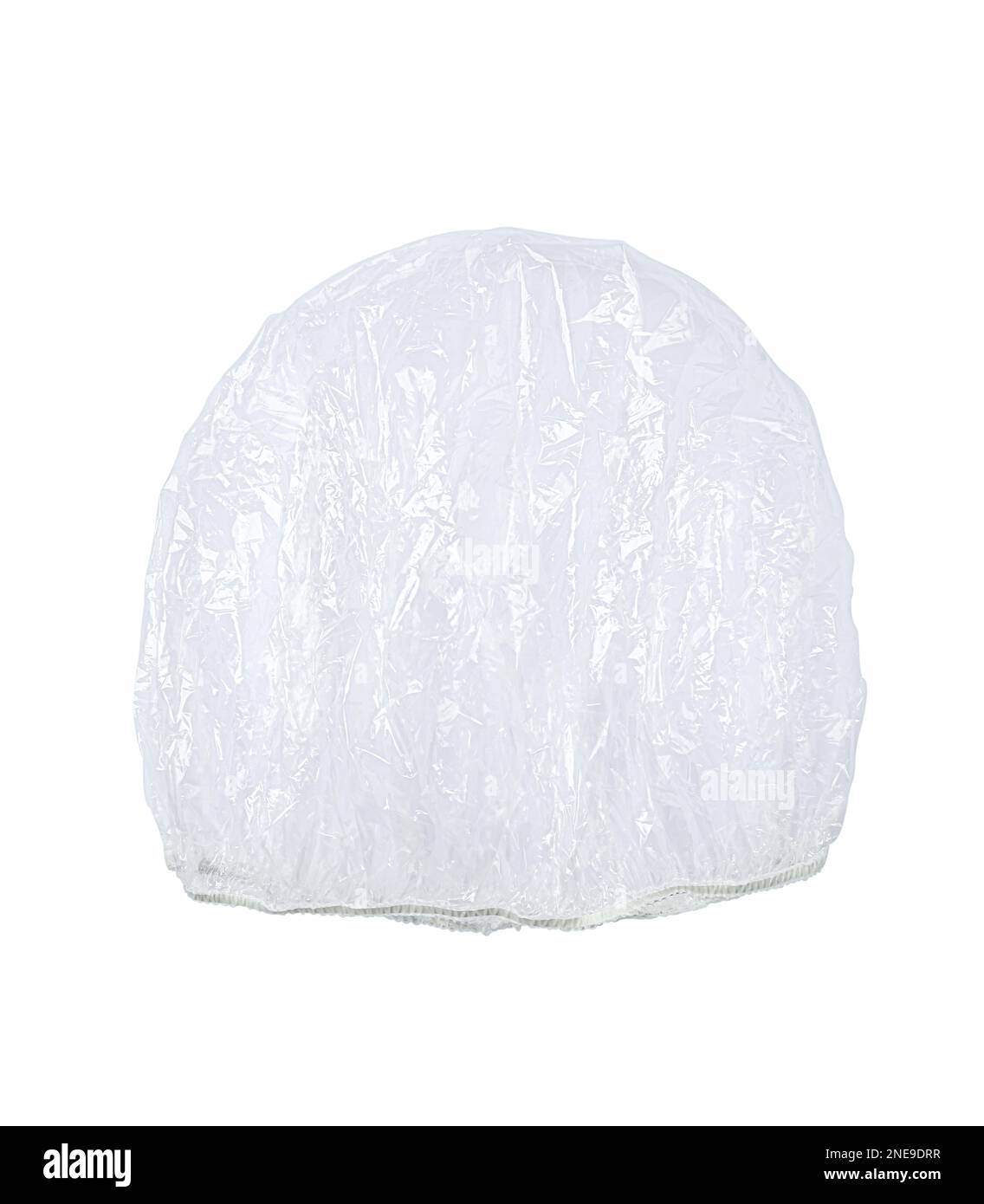 Transparent shower cap on white background top view Stock Photo Alamy