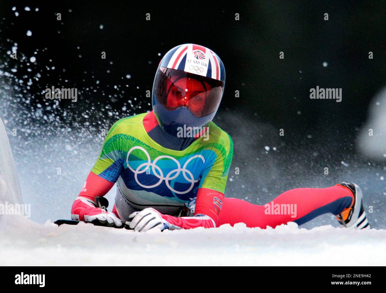 Amy Williams of Great Britain during the women's skeleton competition ...