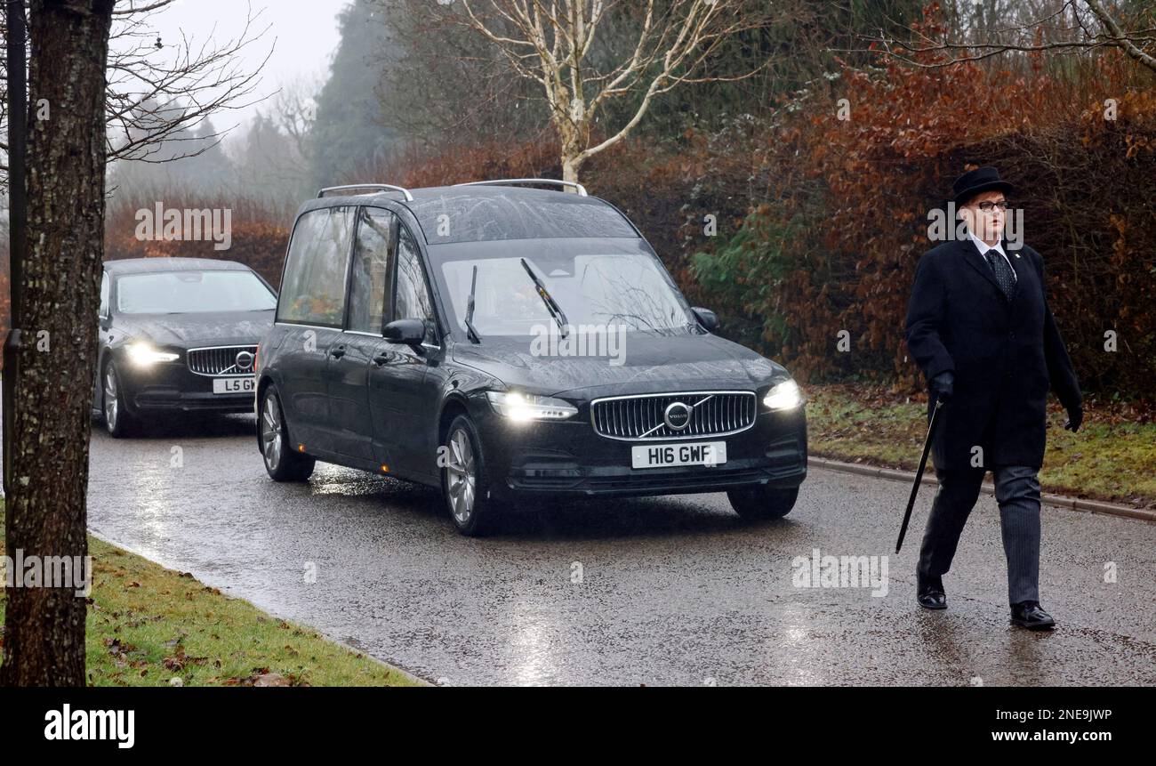 The funeral of Claire Drakeford, at Thornhill Crematorium in Cardiff ...