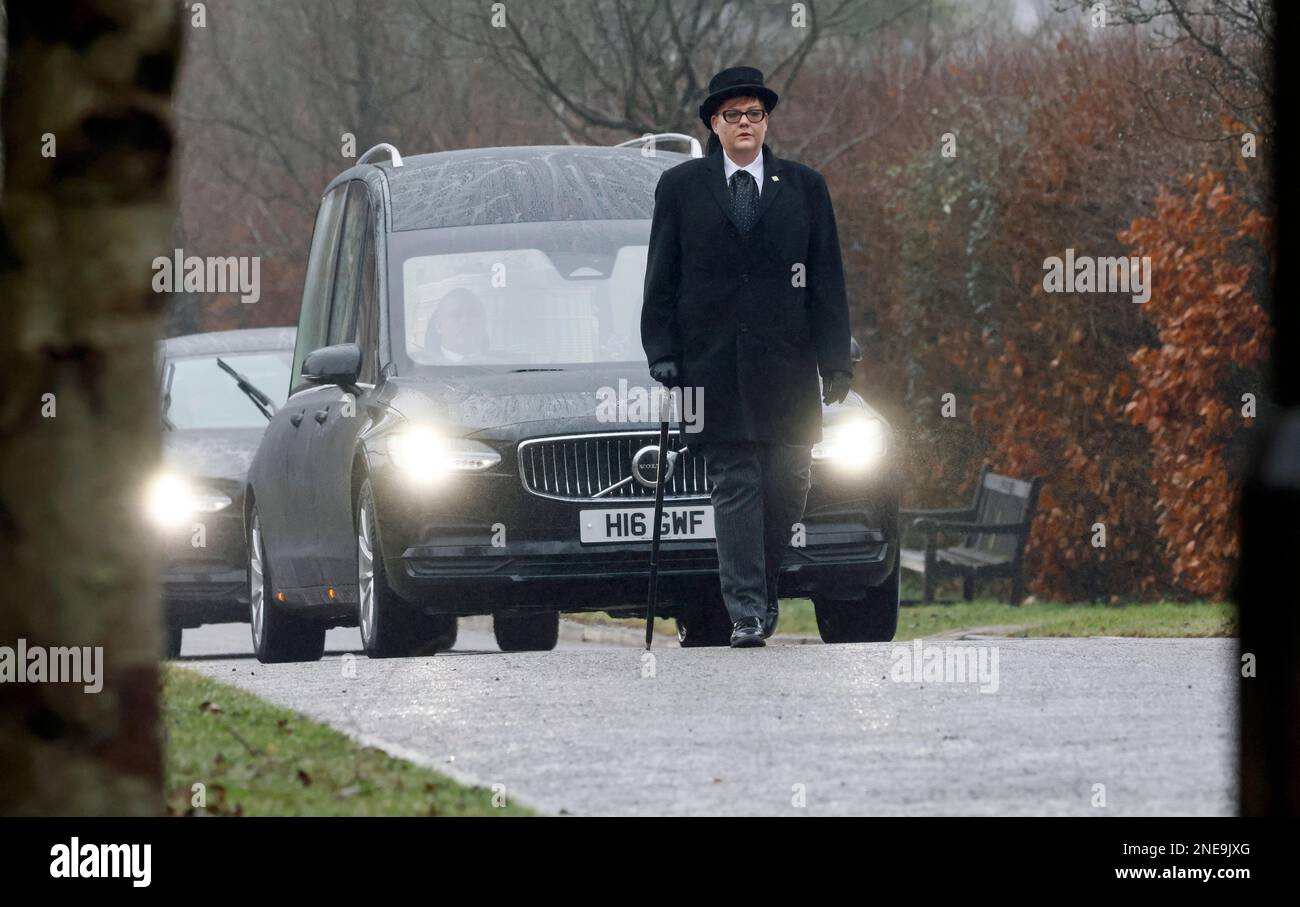 The funeral of Claire Drakeford, at Thornhill Crematorium in Cardiff ...