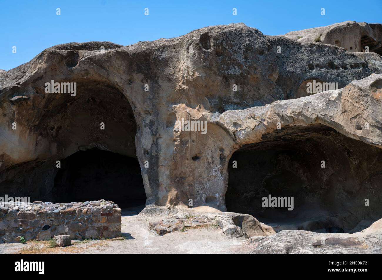 The Uplistsikhe cave complex near Gori, Georgia. Ancient rock-hewn town ...