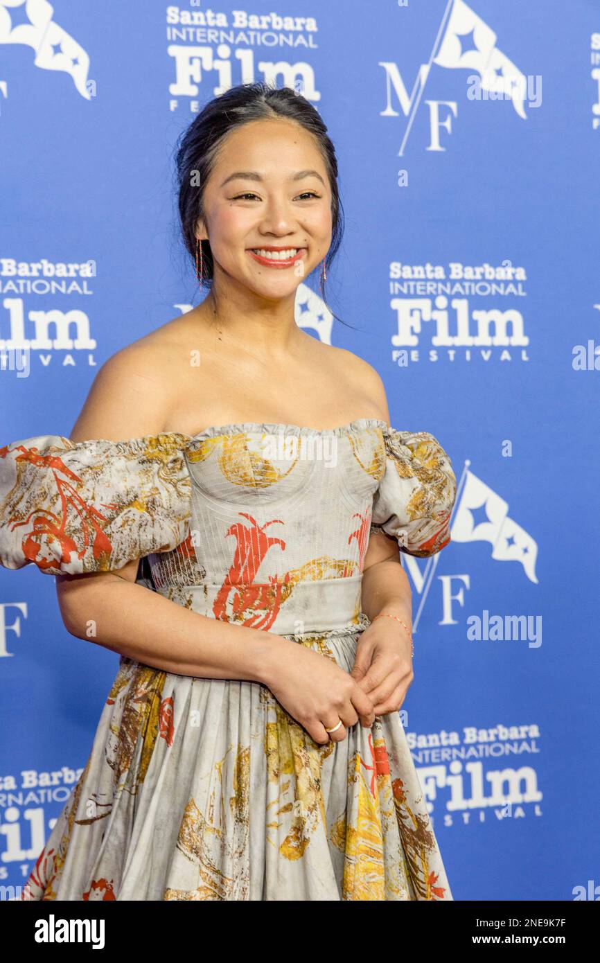 Santa Barbara, USA. 15th Feb, 2023. Stephanie Hsu arrives at the 2023 ...