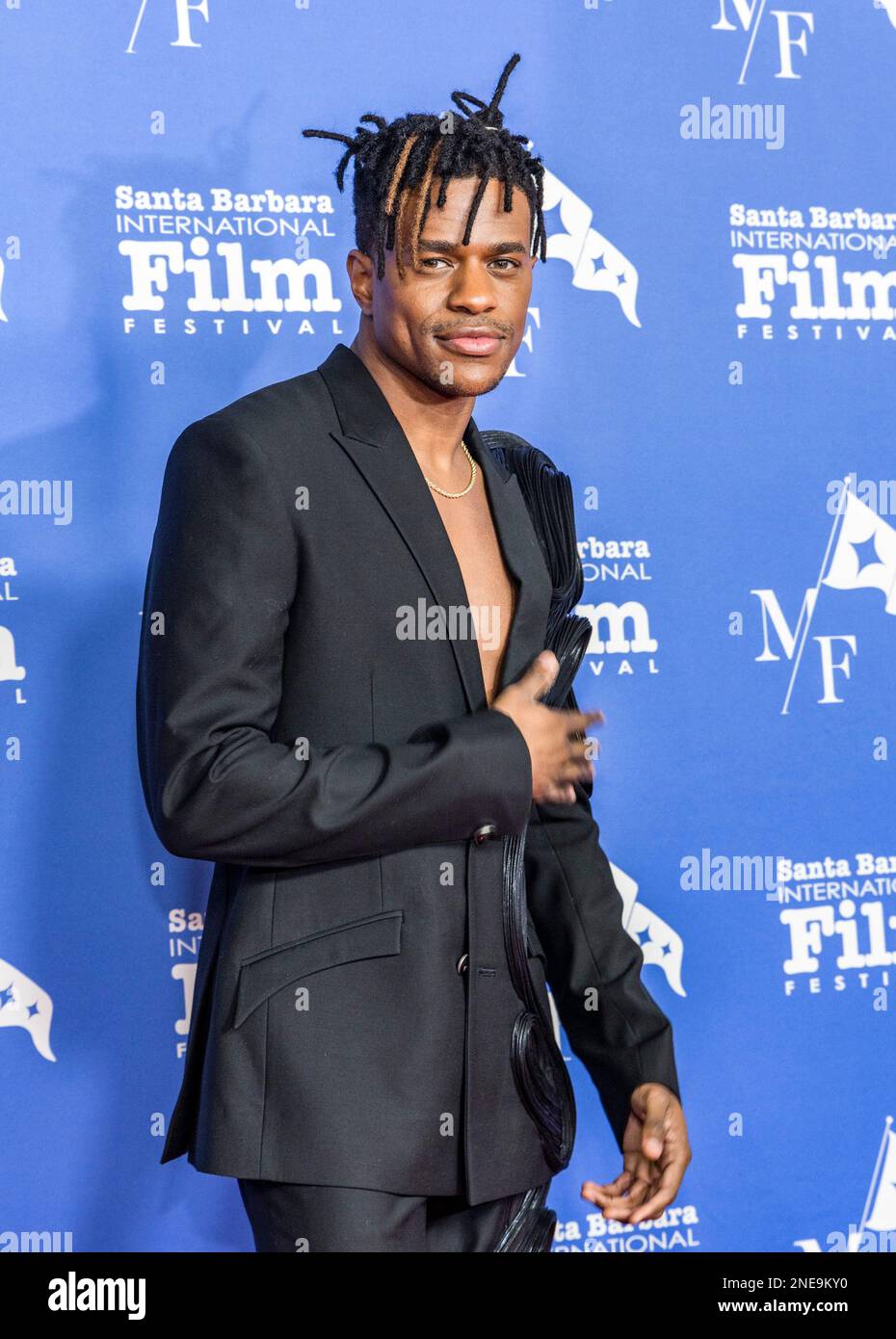Jeremy Pope arrives at the 2023 Santa Barbara International Film ...