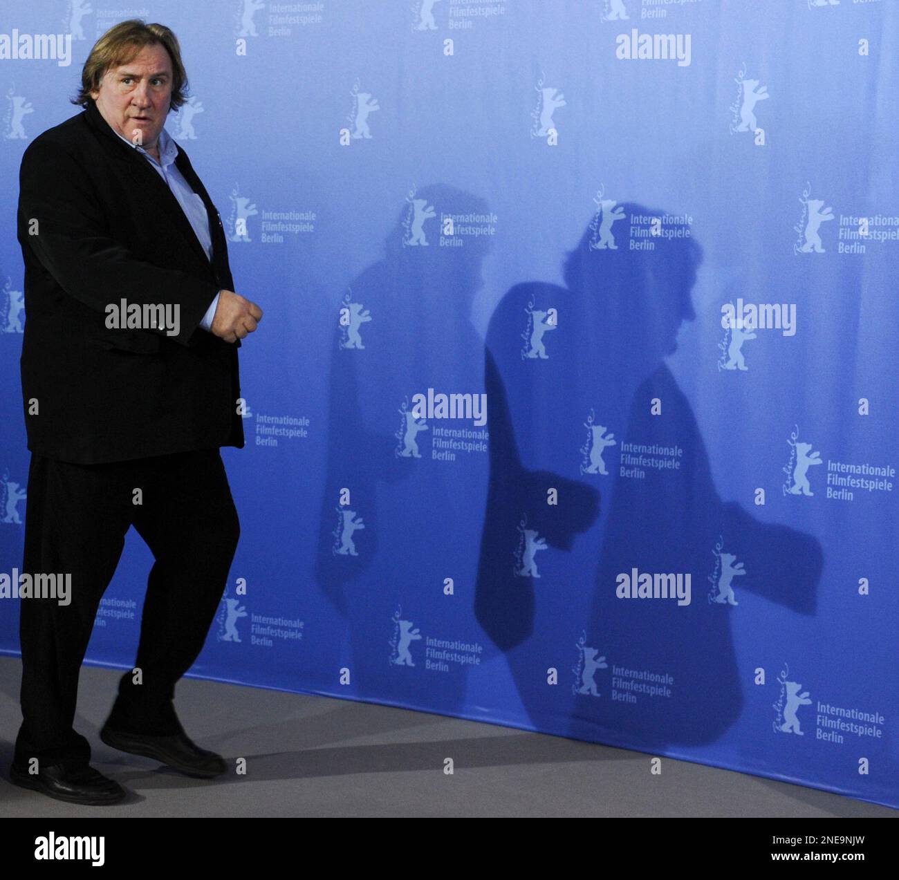French actor Gerard Depardieu poses at a photo-call of the film ...