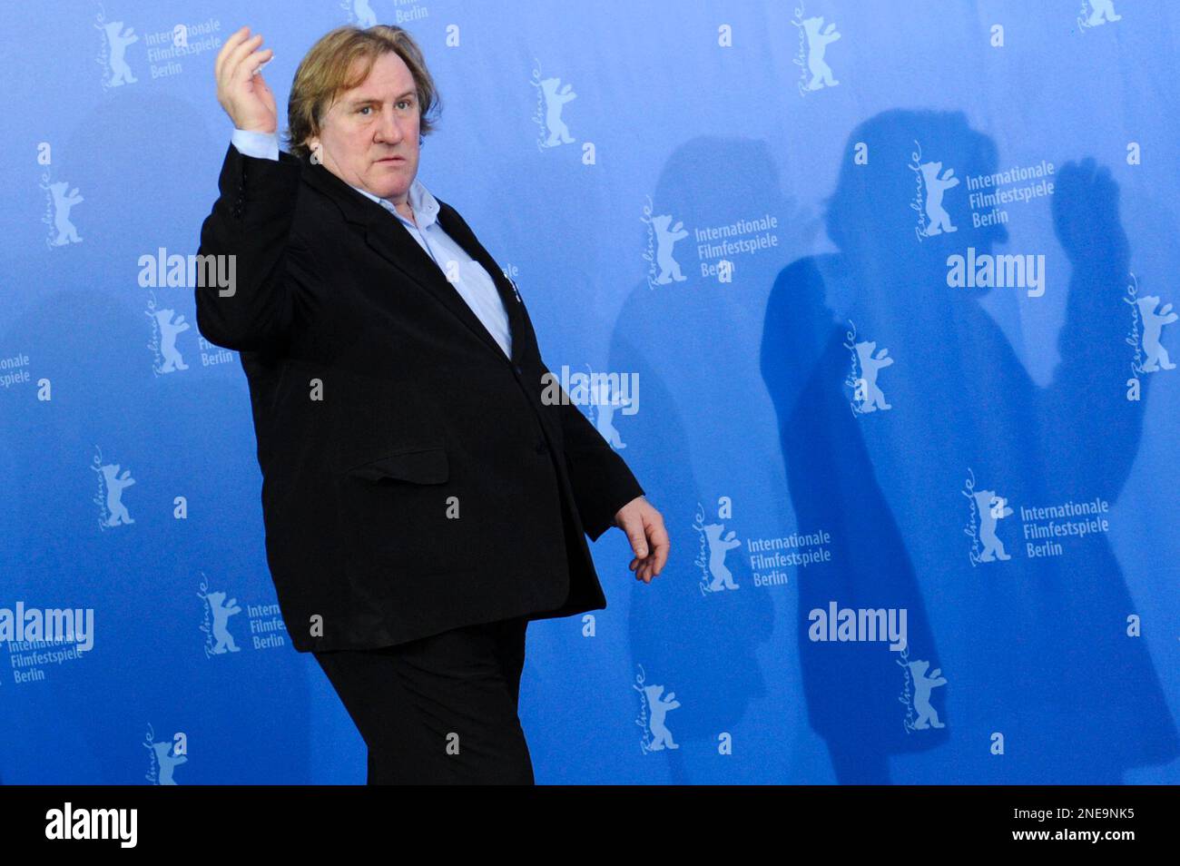 French actor Gerard Depardieu poses at a photo-call of the film ...