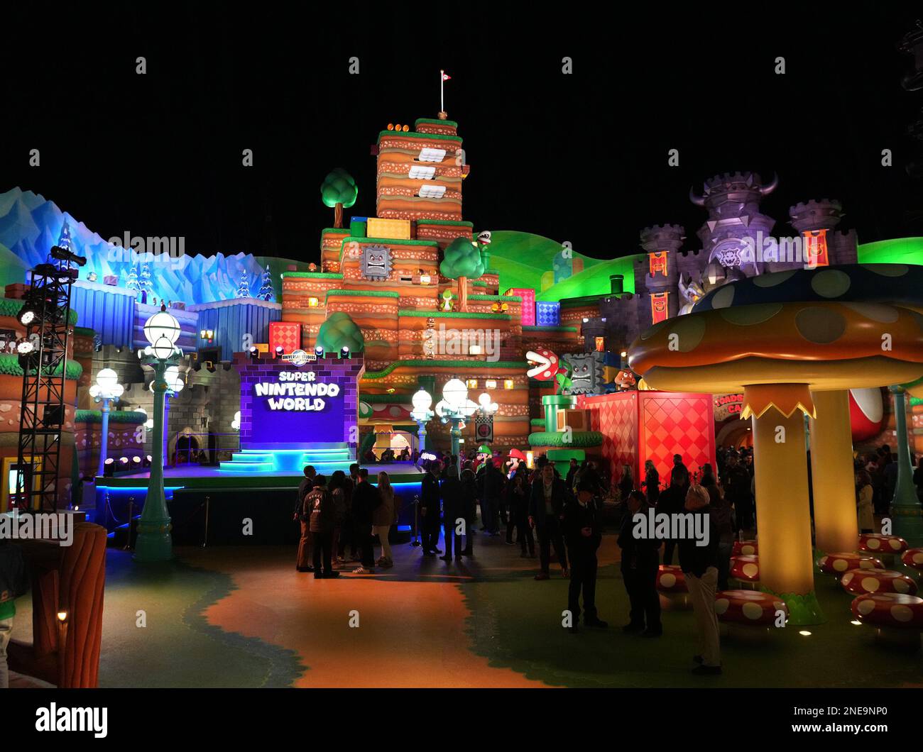 Atmosphere at the Universal Studios Hollywood's SUPER NINTENDO WORLD ...