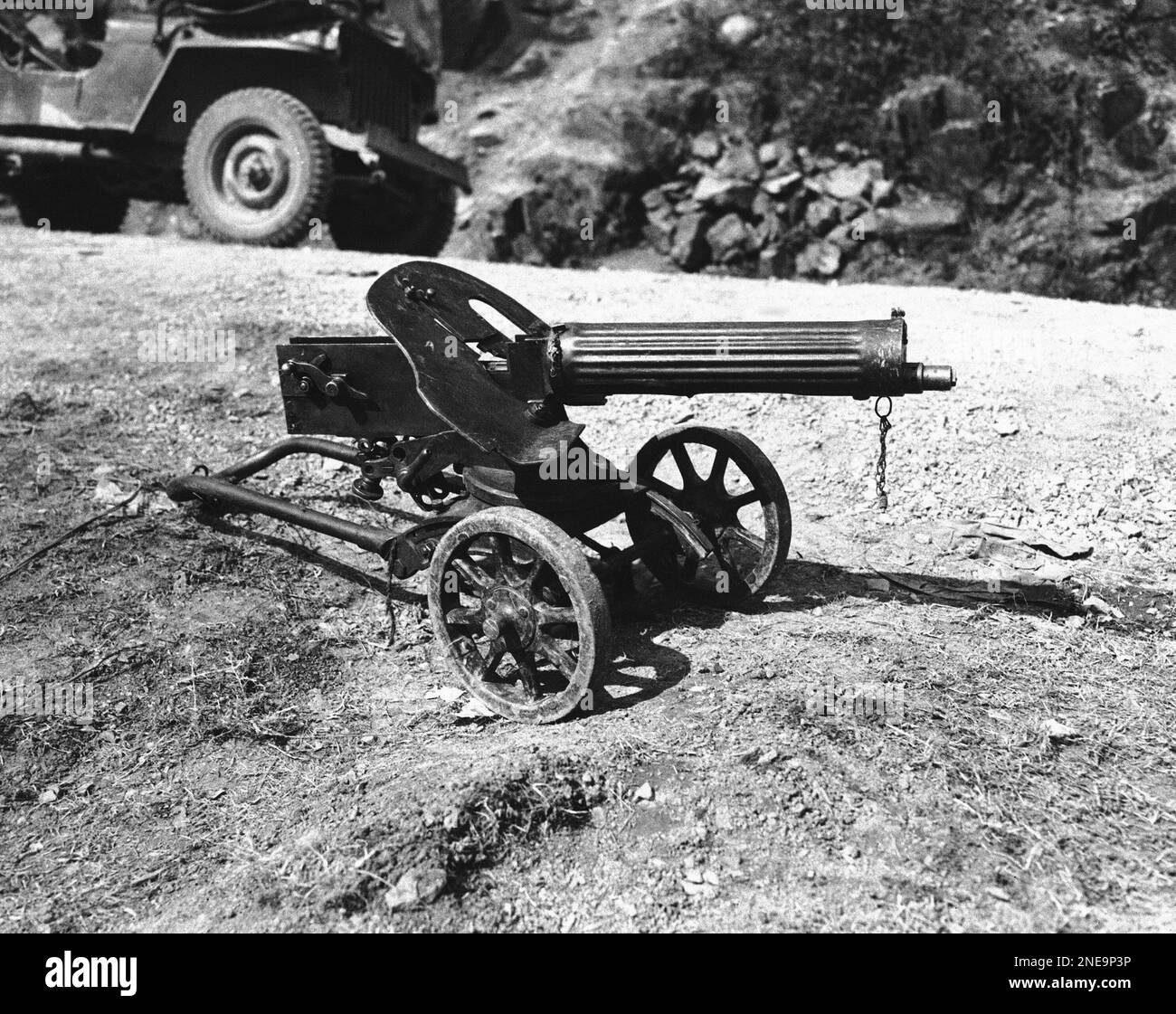 Russian machine gun captured during battle against the Communist led ...