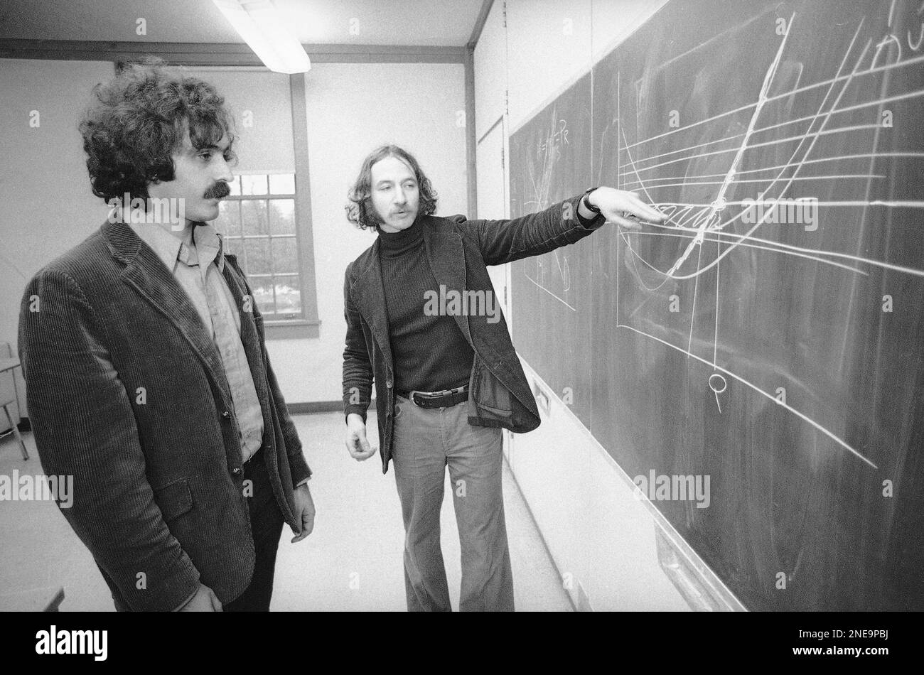 Robbie Meeropol, left, and brother Michael pose in their classroom at ...