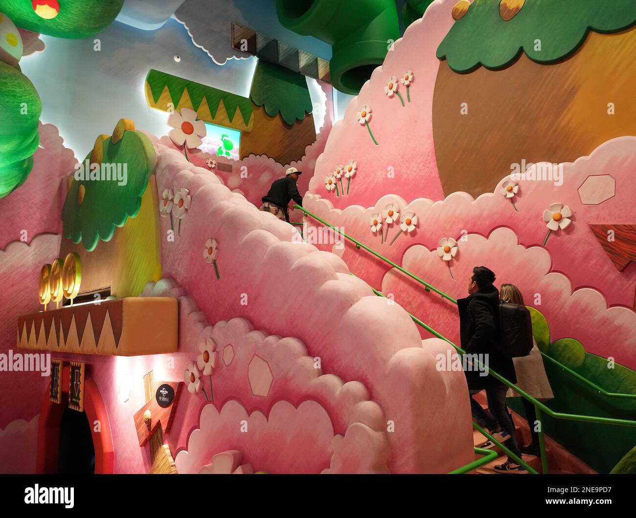 Atmosphere at the Universal Studios Hollywood's SUPER NINTENDO WORLD ...