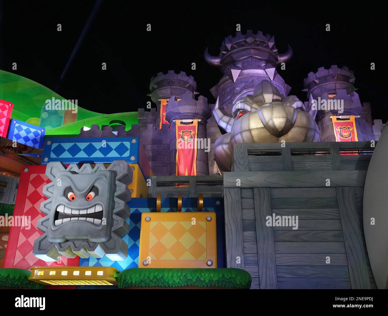 Atmosphere at the Universal Studios Hollywood's SUPER NINTENDO WORLD ...