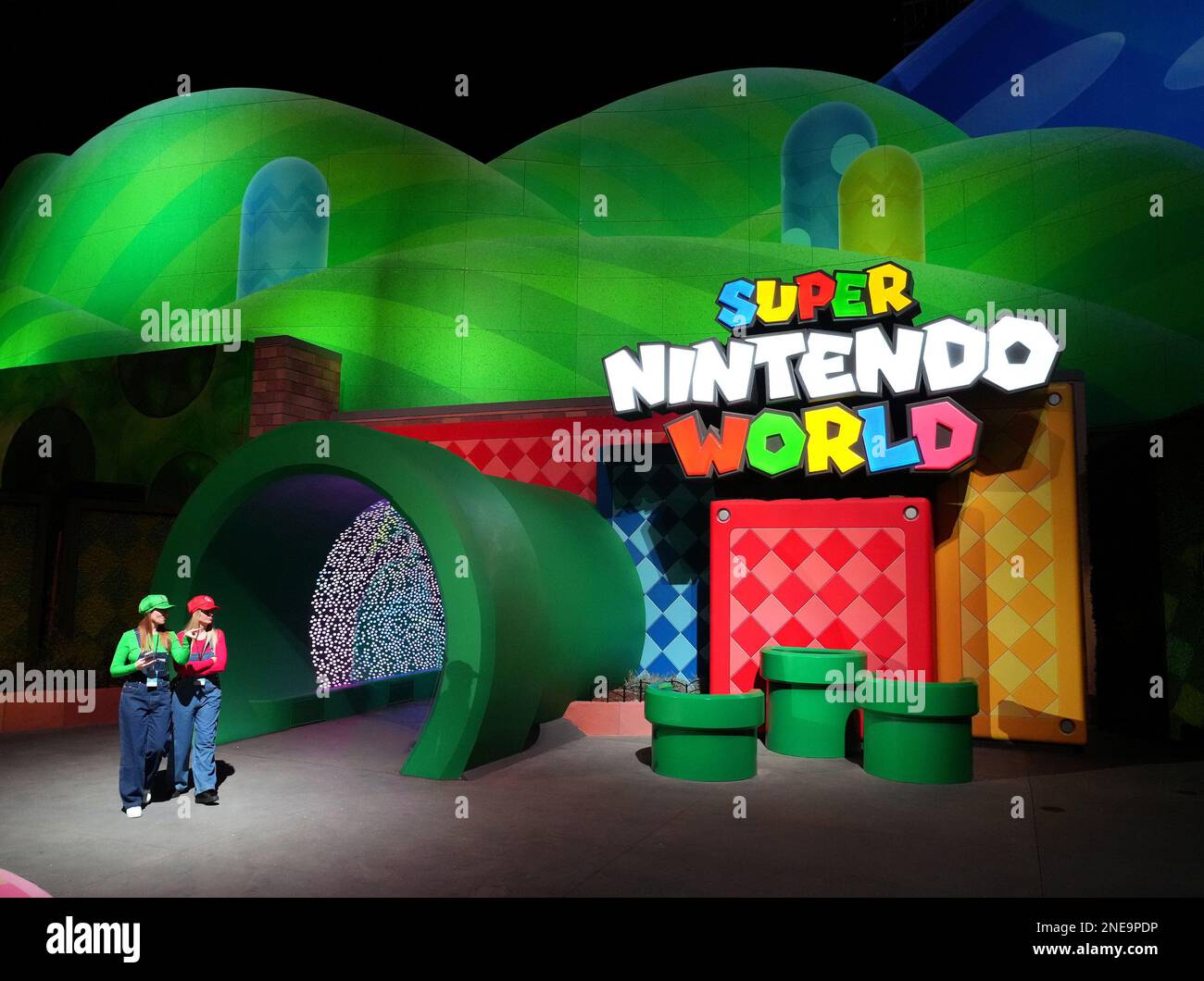 Atmosphere at the Universal Studios Hollywood's SUPER NINTENDO WORLD ...