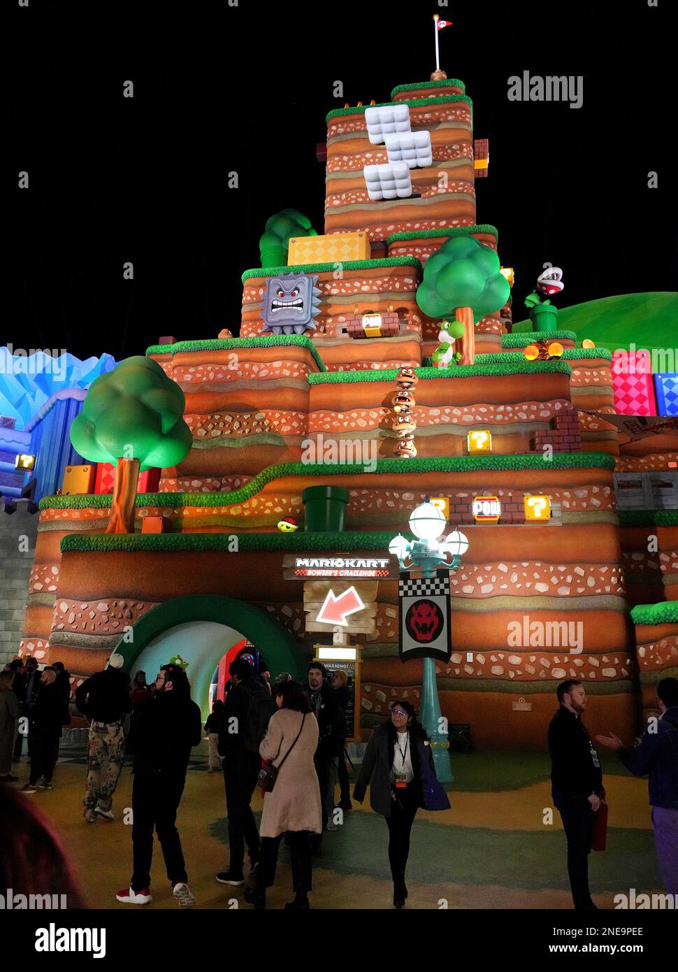 Atmosphere at the Universal Studios Hollywood's SUPER NINTENDO WORLD ...