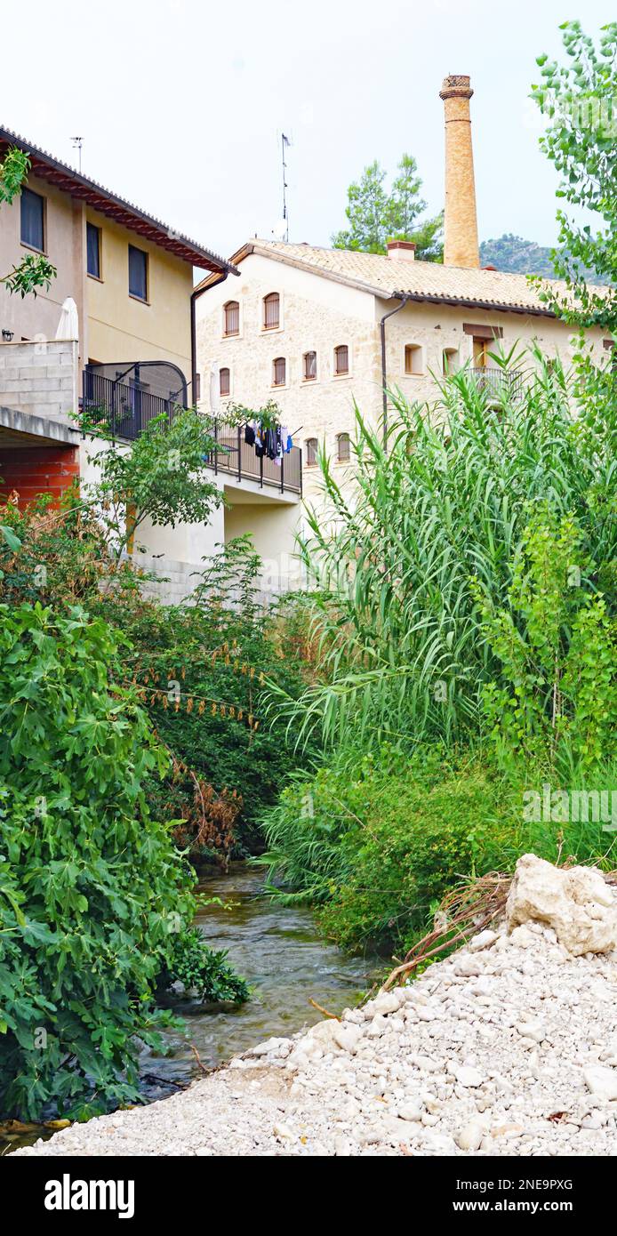 La Pesquera poza or natural pool in Beceite, Teruel, Aragon, Spain ...