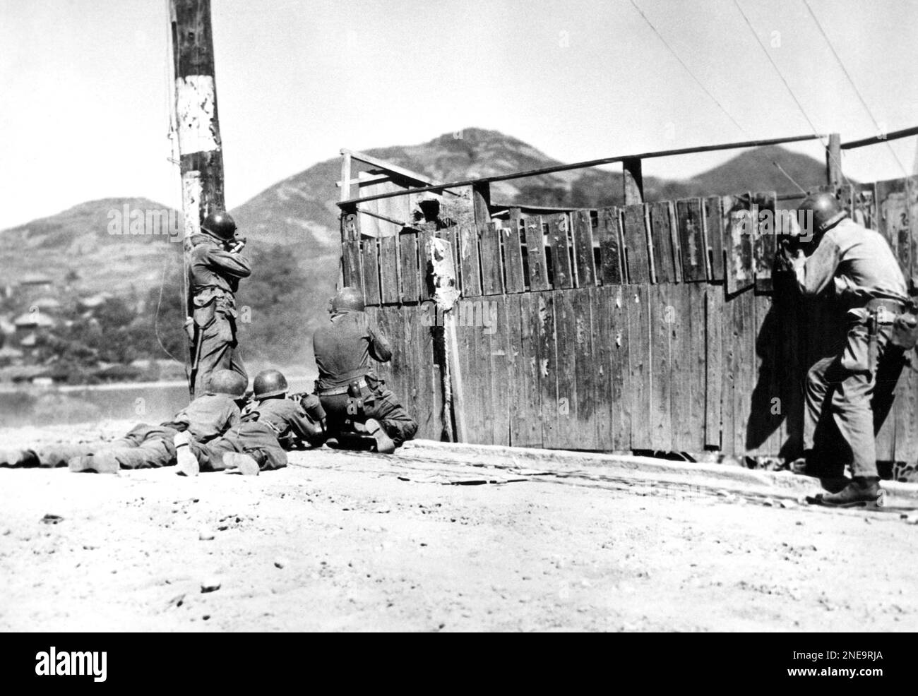 First Cavalry Division troops strike back against enemy fire in ...