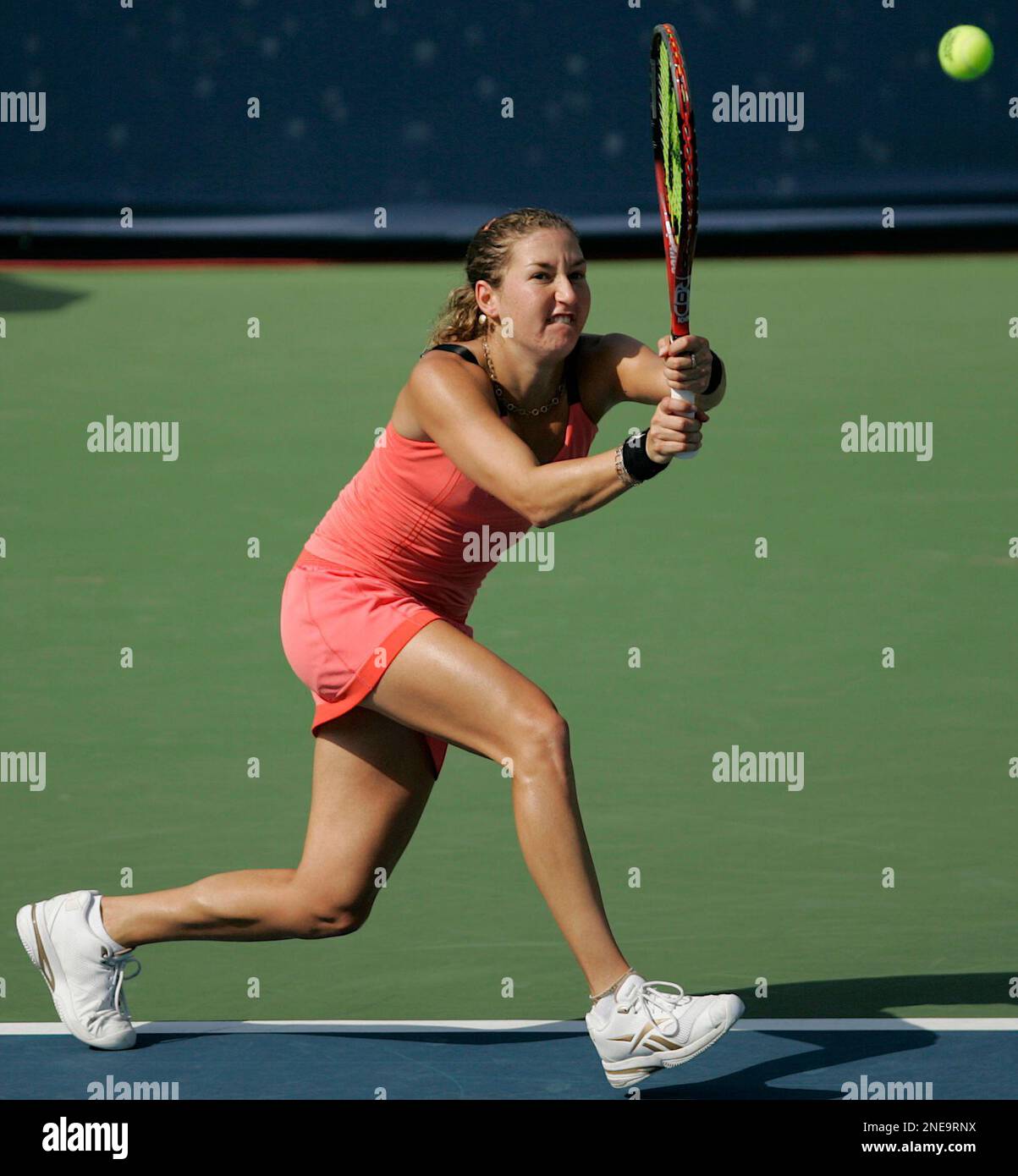 Israel's Shahar Peer returns the ball to Venus Williams of U.S. during ...