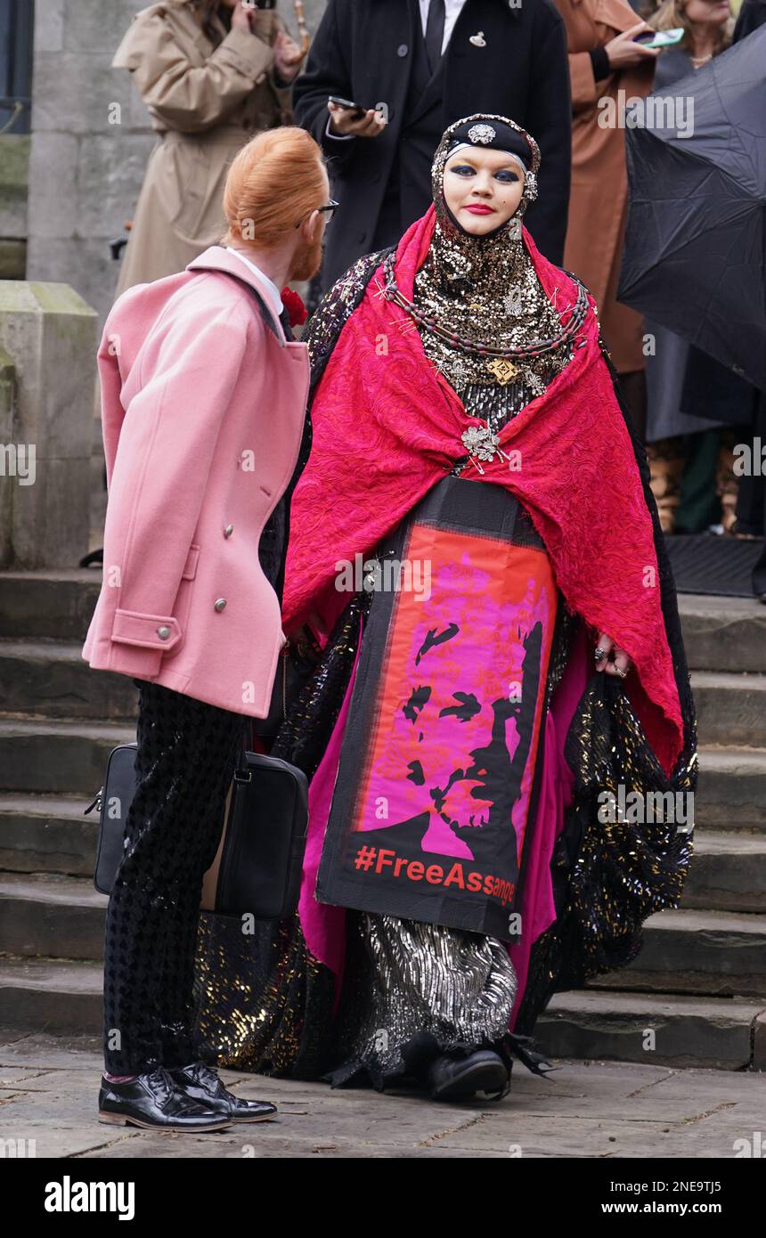 Daniel Lismore (right) arrives for a memorial service to honour and ...