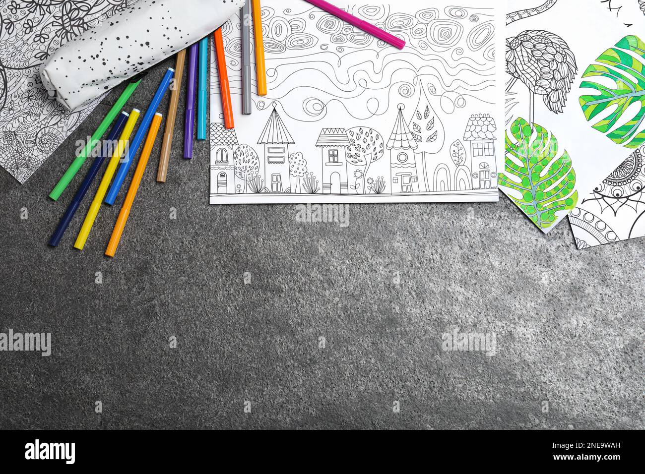 Adult space coloring pages hi-res stock photography and images - Alamy