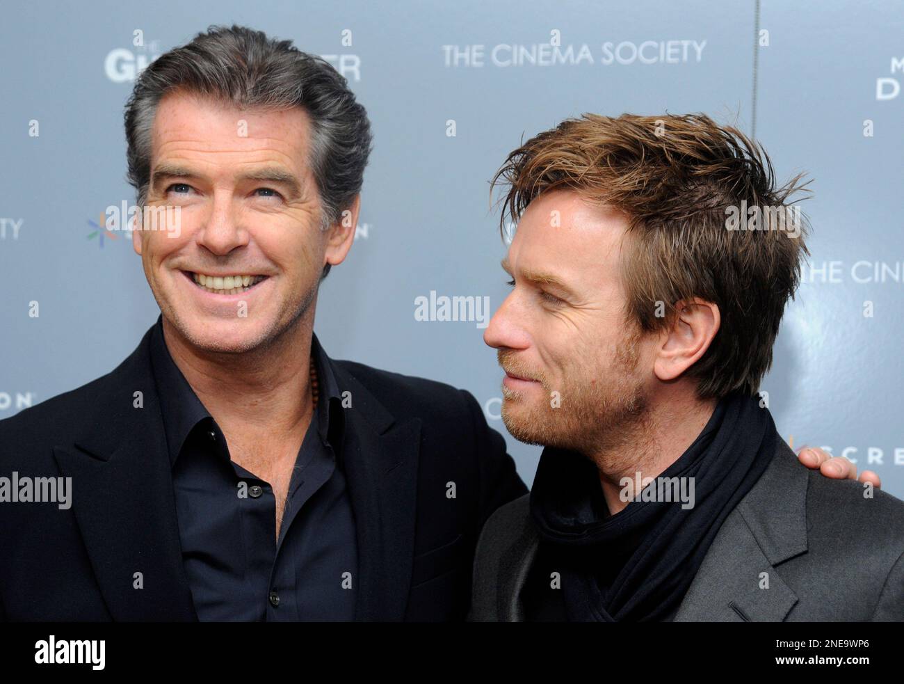 Actors Pierce Brosnan, left, and Ewan McGregor attend The Cinema ...